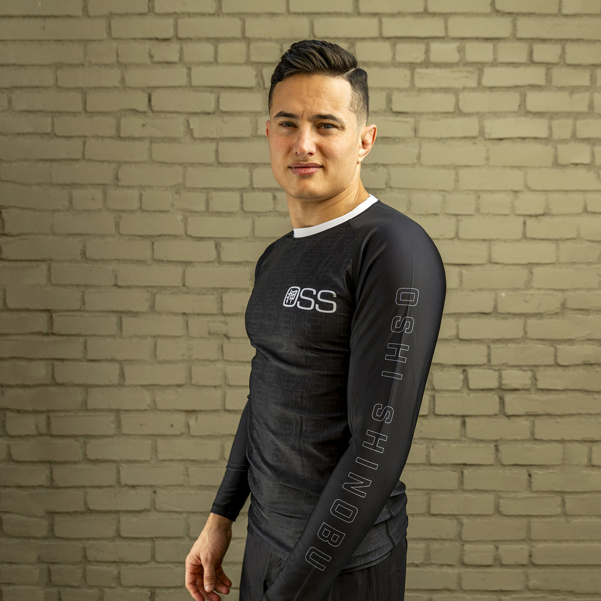 OSS Monogram Rash Guard | Black Long Sleeve – OSS Clothing